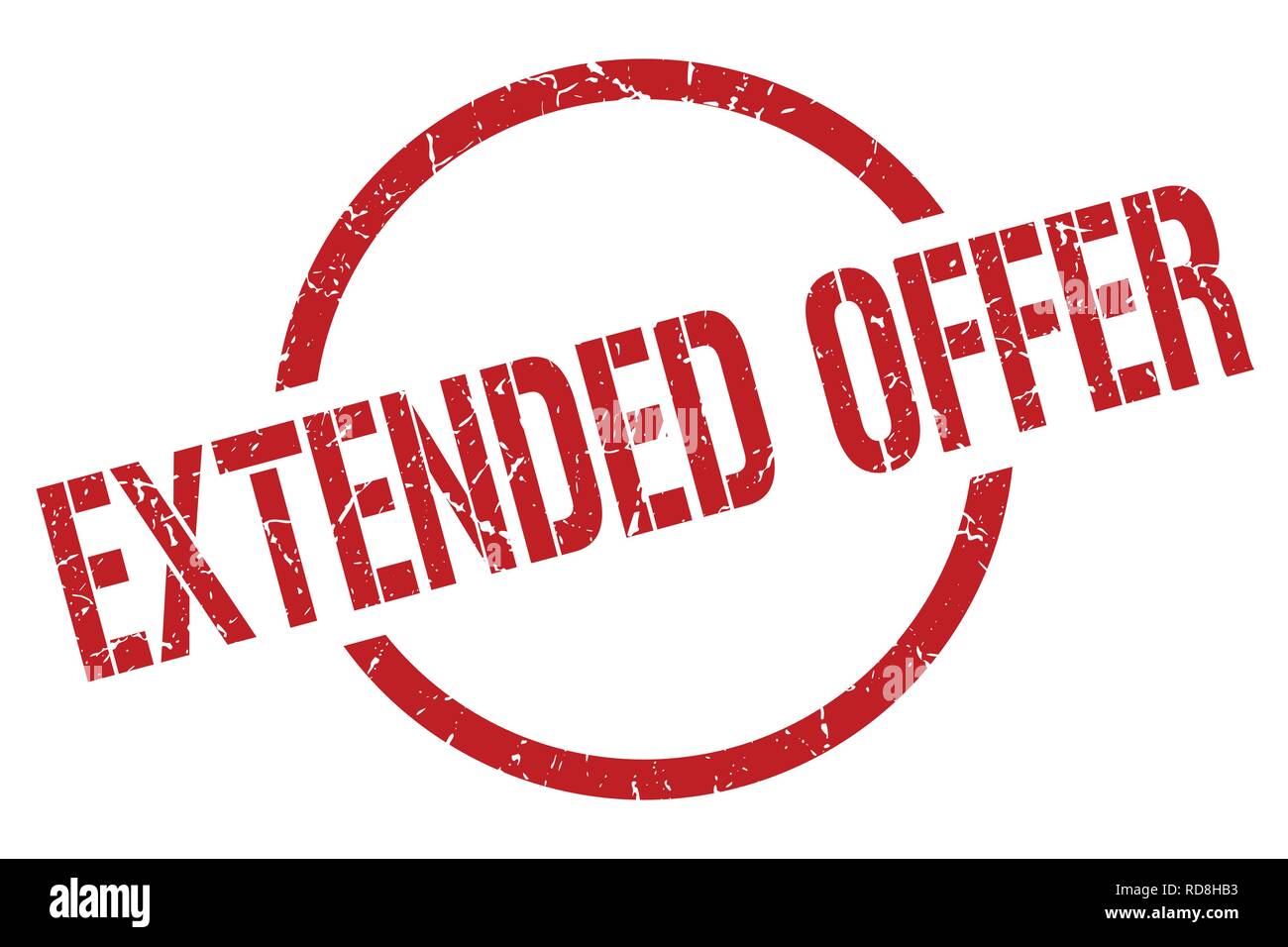 extended offer red round stamp Stock Vector Image & Art - Alamy