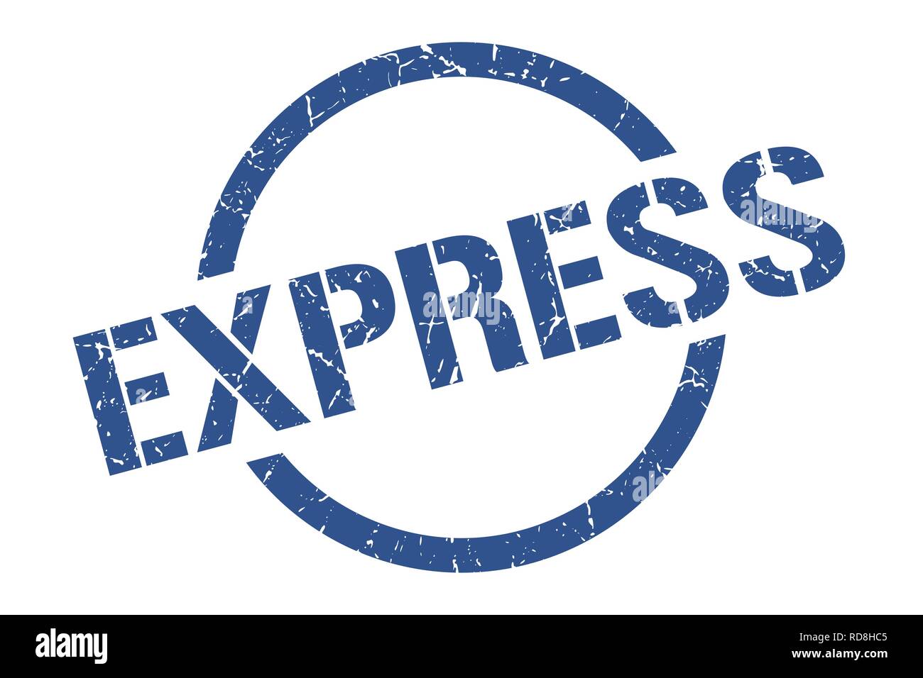 express blue round stamp Stock Vector Image & Art - Alamy