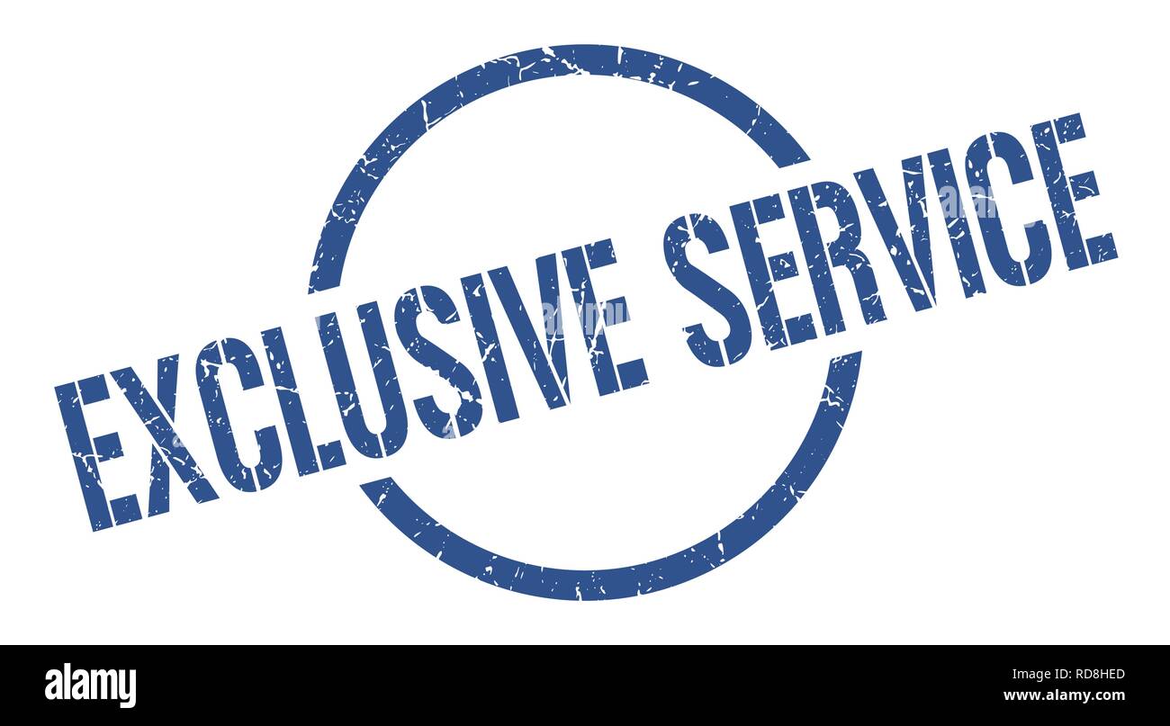 Exclusive service blue grunge Stock Vector Images - Alamy