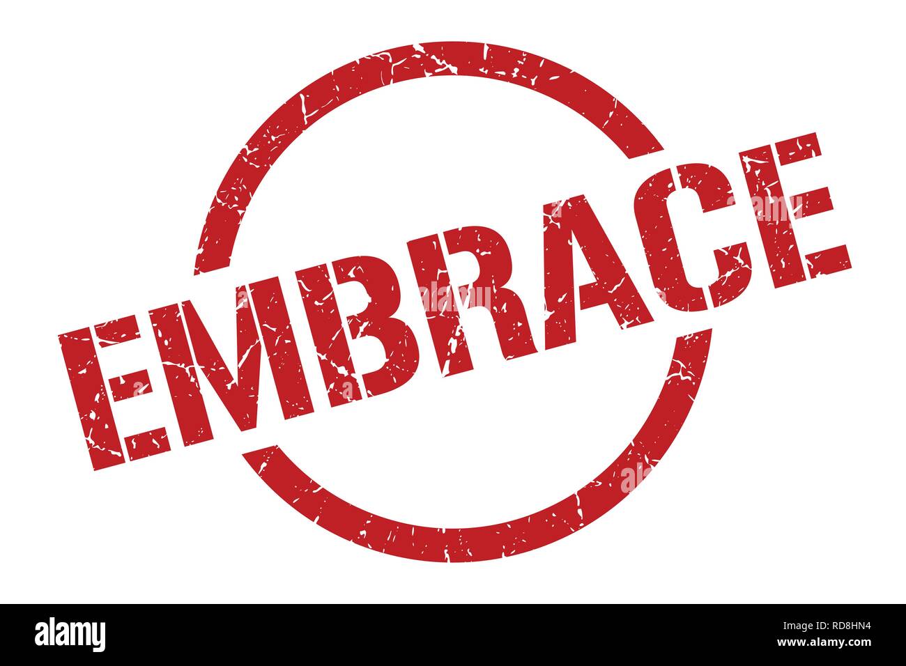 embrace red round stamp Stock Vector Image & Art - Alamy