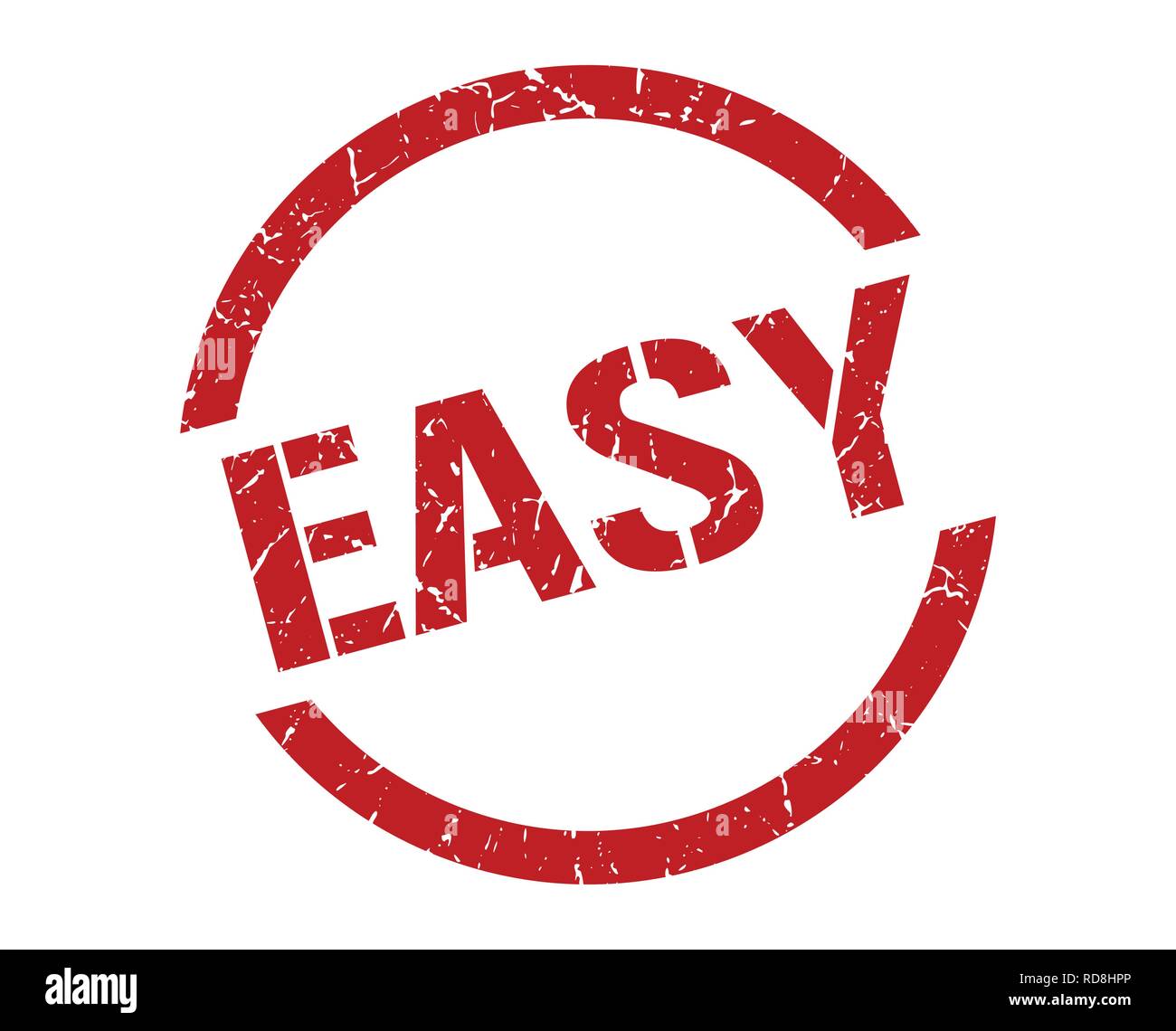 easy red round stamp Stock Vector Image & Art - Alamy
