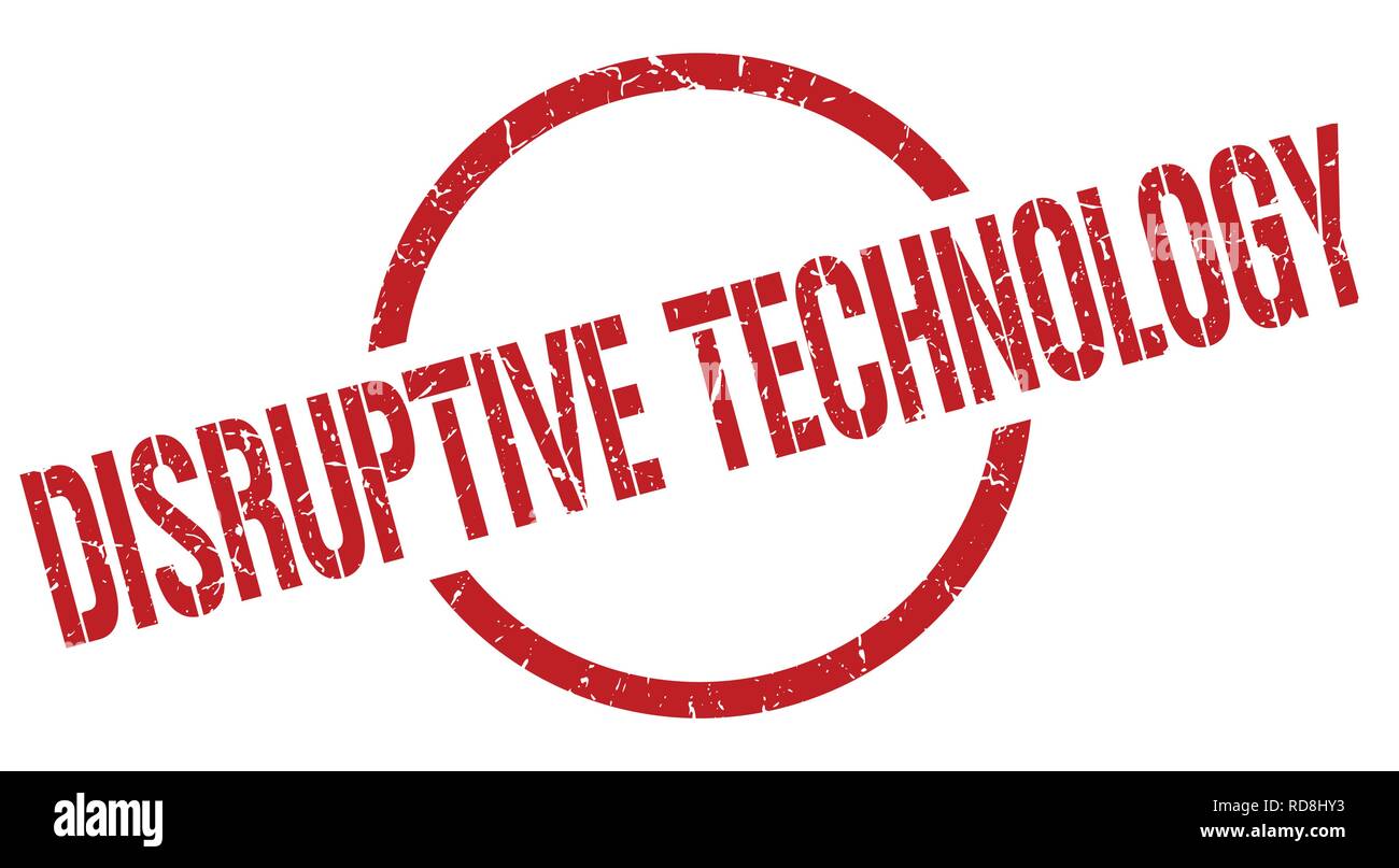 disruptive technology red round stamp Stock Vector Image & Art - Alamy