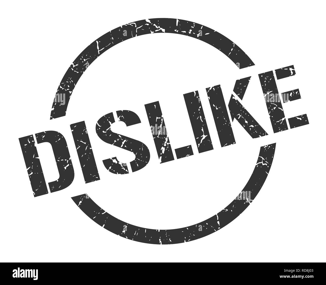 dislike black round stamp Stock Vector Image & Art - Alamy