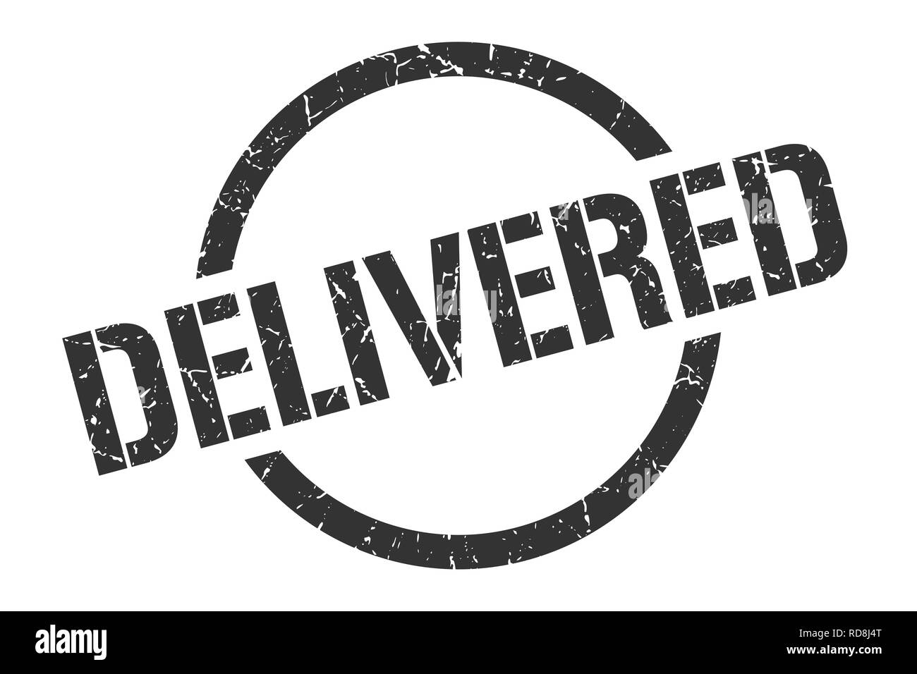 Delivered stamp sign seal Black and White Stock Photos & Images - Alamy