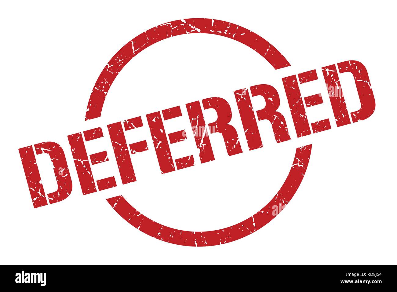 deferred red round stamp Stock Vector Image & Art - Alamy