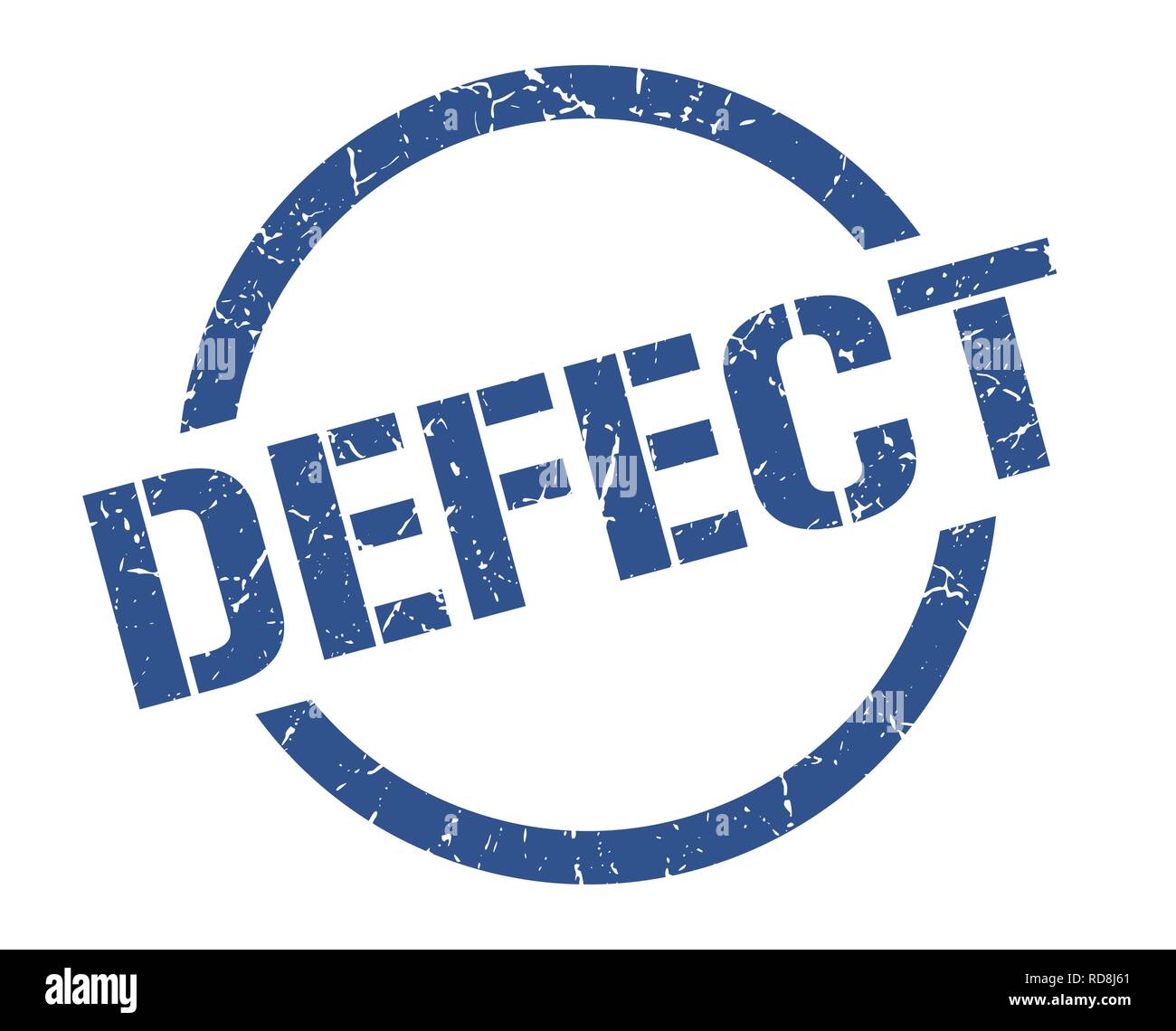 defect blue round stamp Stock Vector Image & Art - Alamy