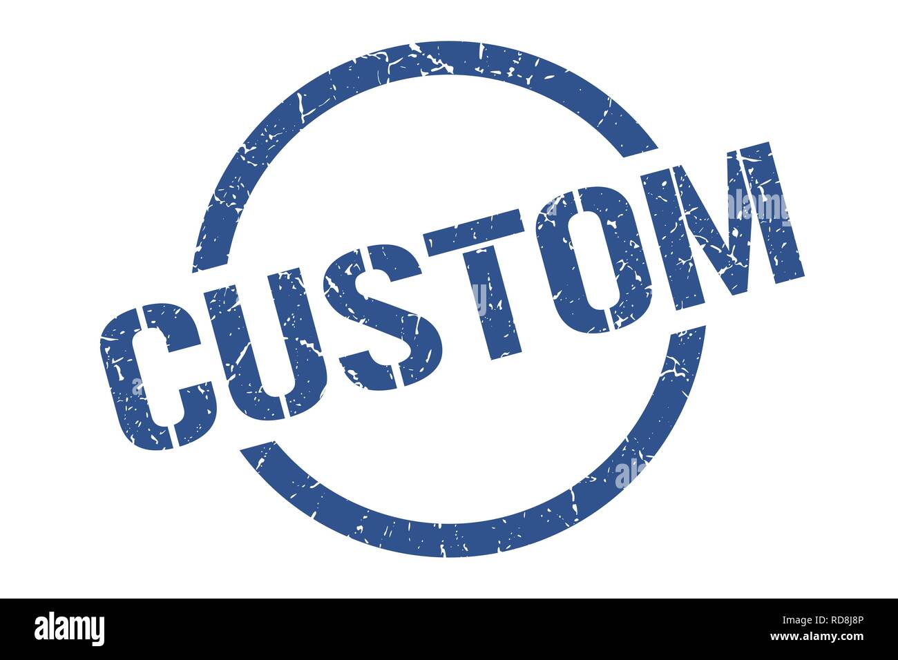 custom blue round stamp Stock Vector Image & Art - Alamy