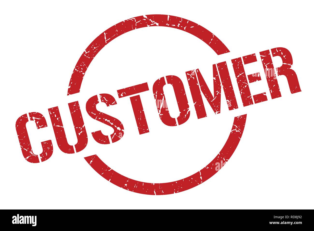 customer red round stamp Stock Vector Image & Art - Alamy