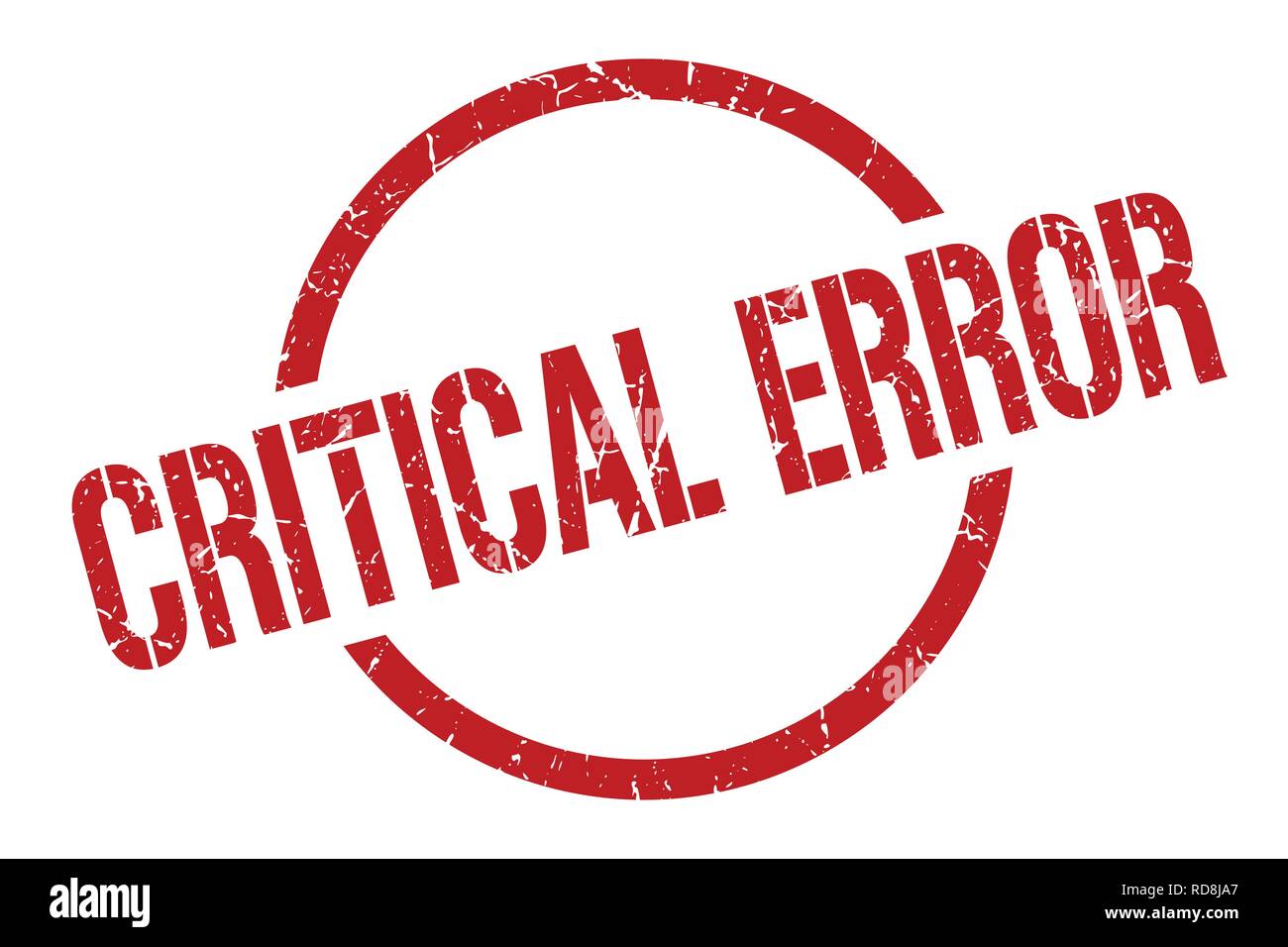 critical error red round stamp Stock Vector Image & Art - Alamy