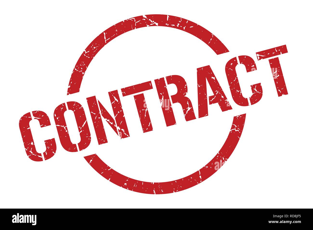 contract red round stamp Stock Vector Image & Art - Alamy