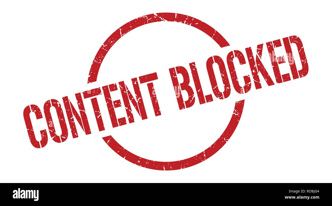 content blocked red round stamp Stock Vector Image & Art - Alamy