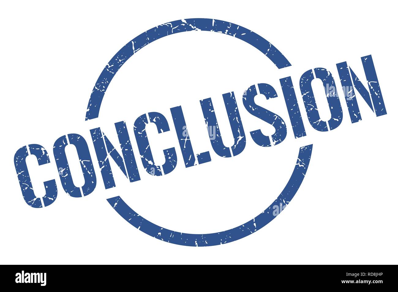 conclusion blue round stamp Stock Vector Image & Art - Alamy