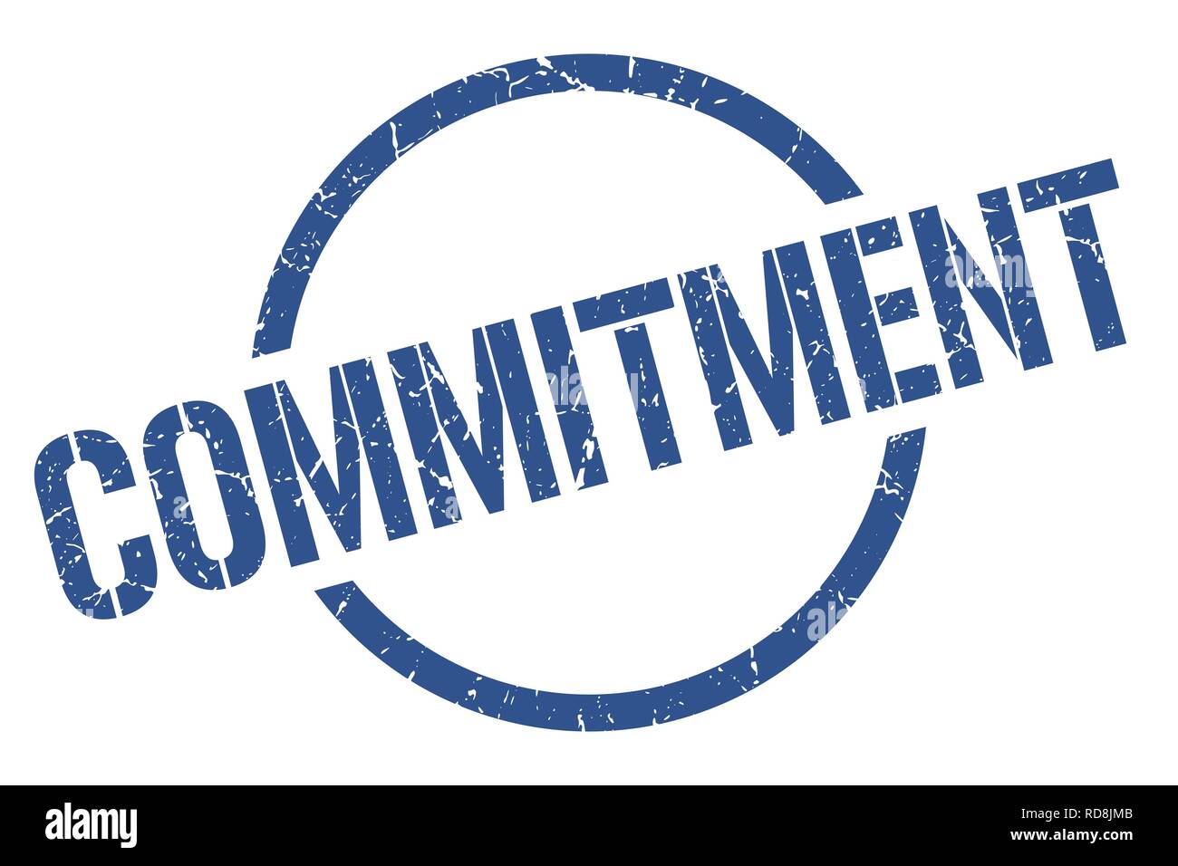 commitment blue round stamp Stock Vector Image & Art - Alamy