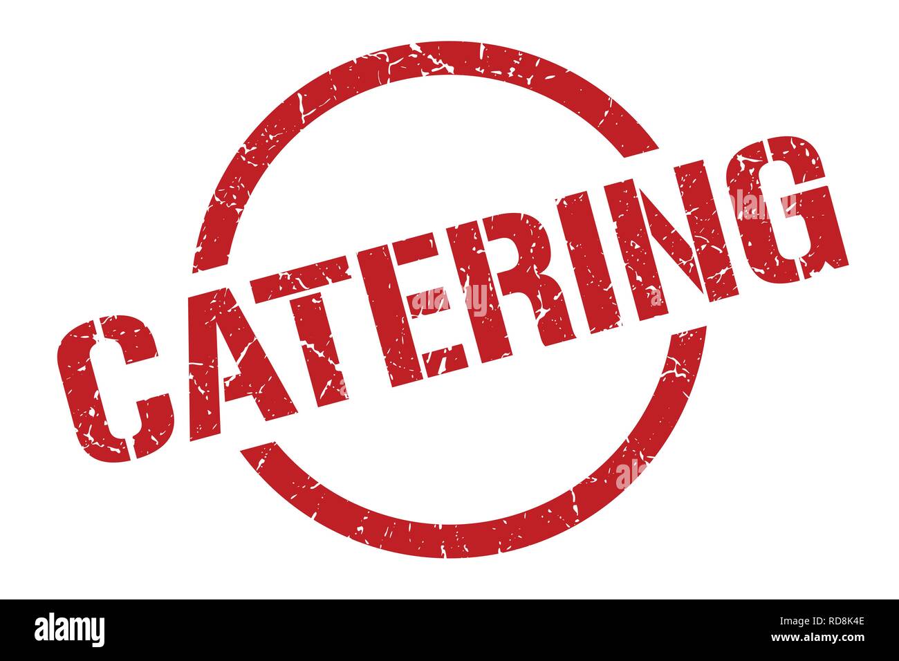catering red round stamp Stock Vector Image & Art - Alamy