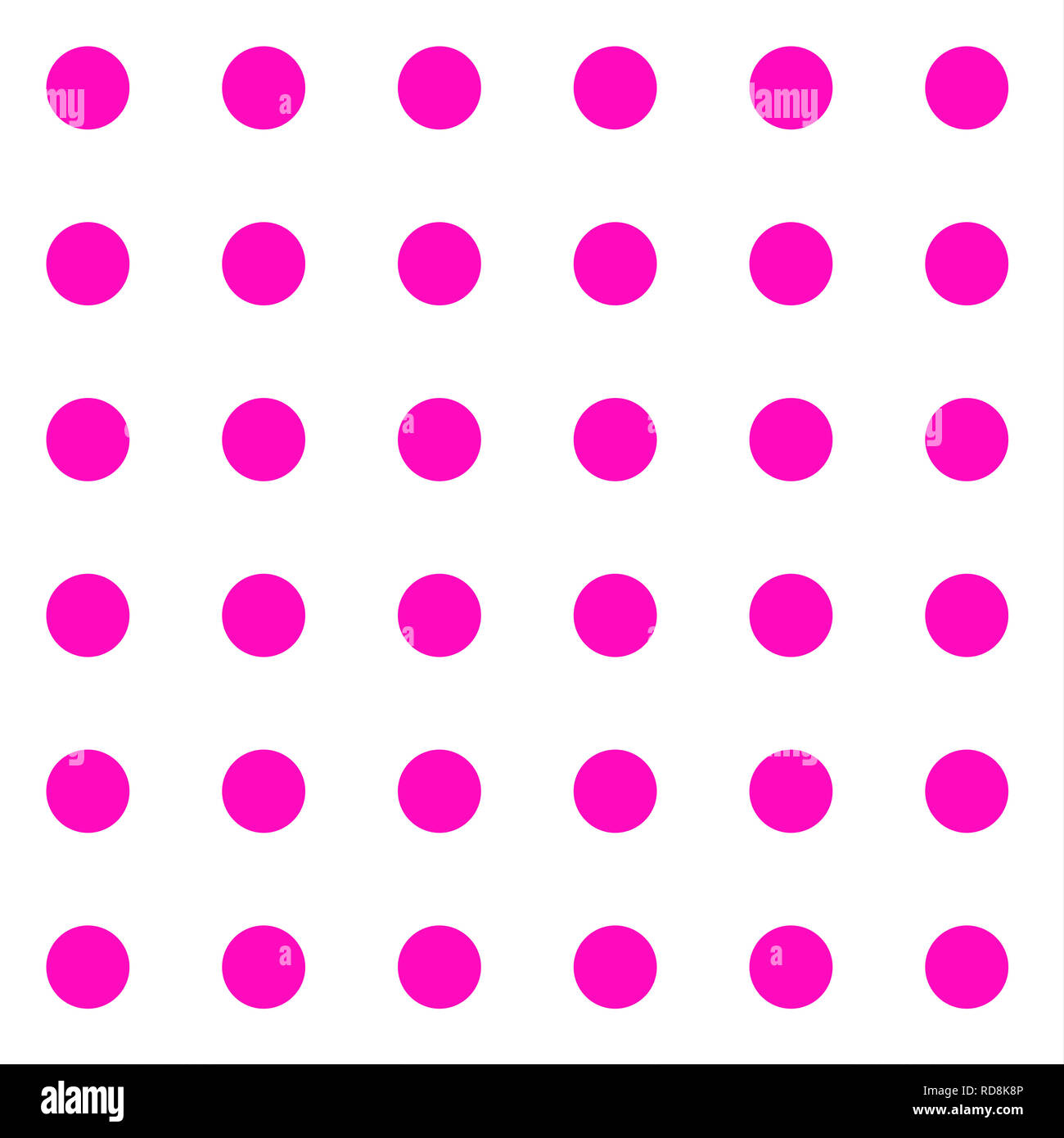 Seamless repeating pattern of big pink dots on a white background Stock ...