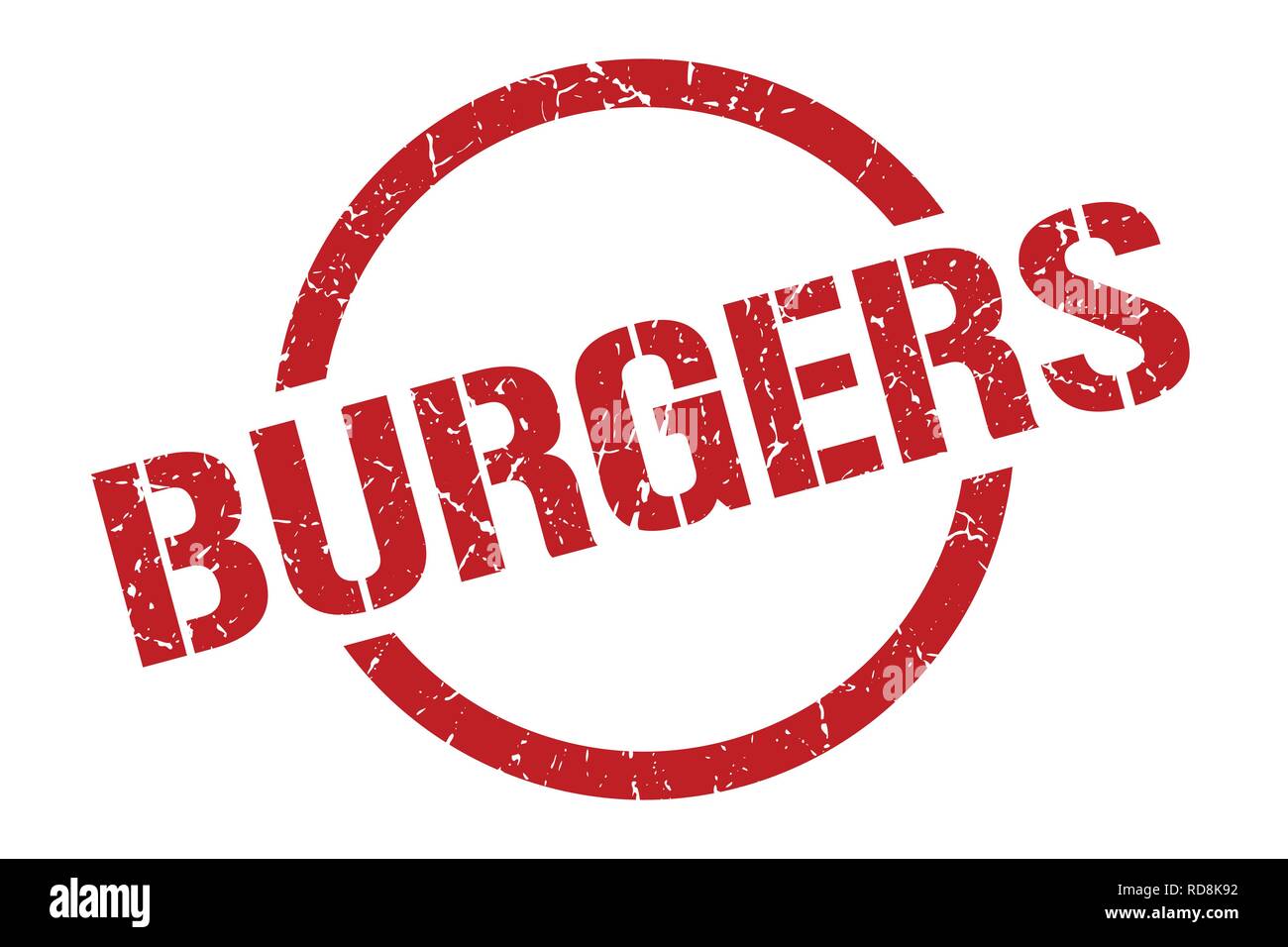 burgers red round stamp Stock Vector Image & Art - Alamy