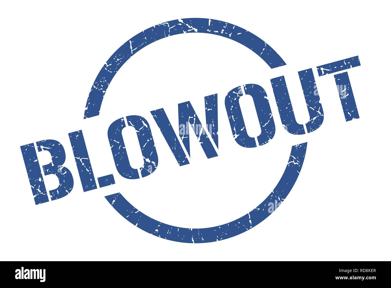 blowout blue round stamp Stock Vector Image & Art - Alamy