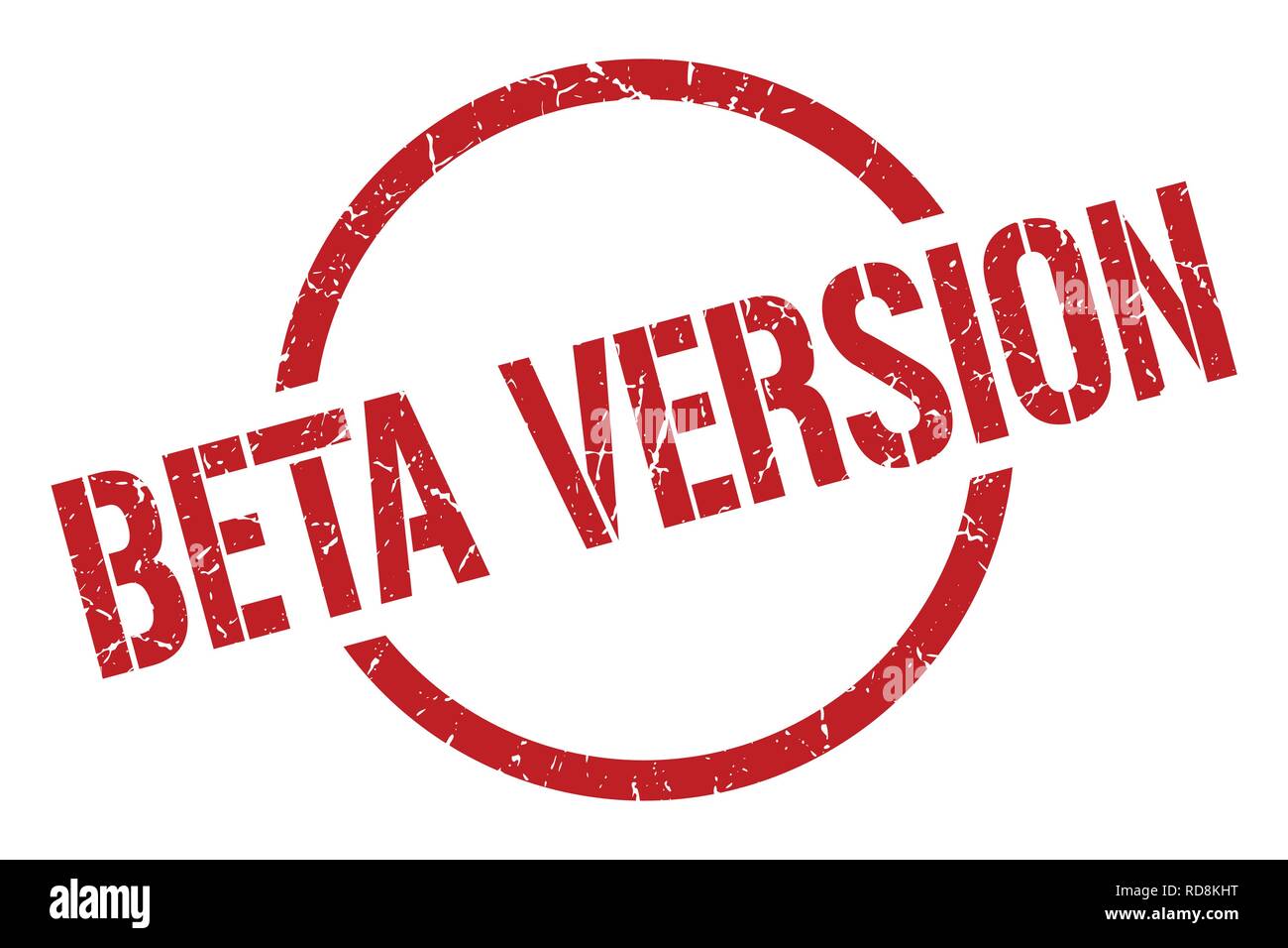 beta version red round stamp Stock Vector Image & Art - Alamy