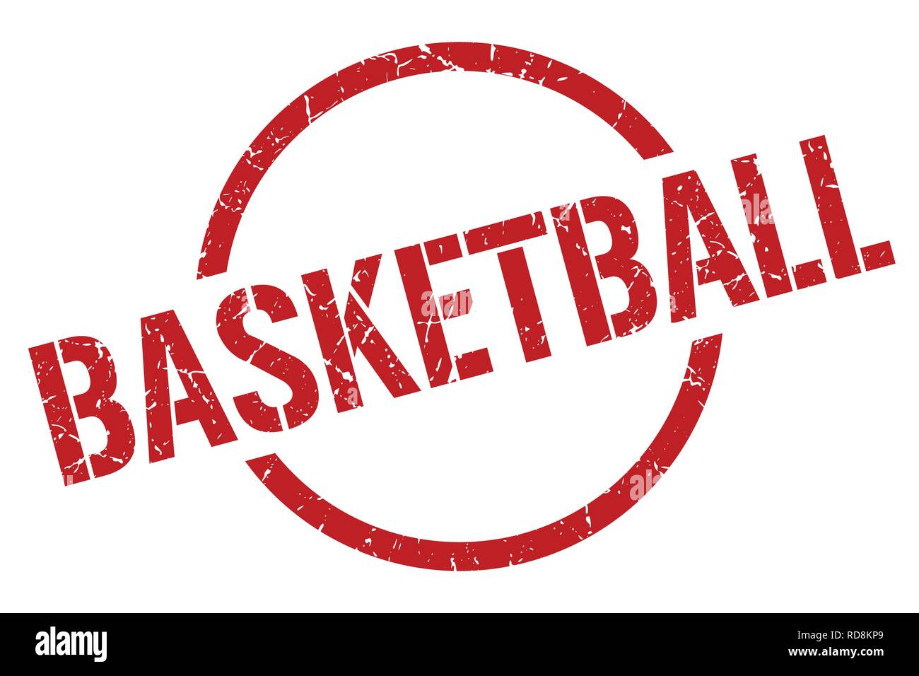 basketball red round stamp Stock Vector Image & Art - Alamy