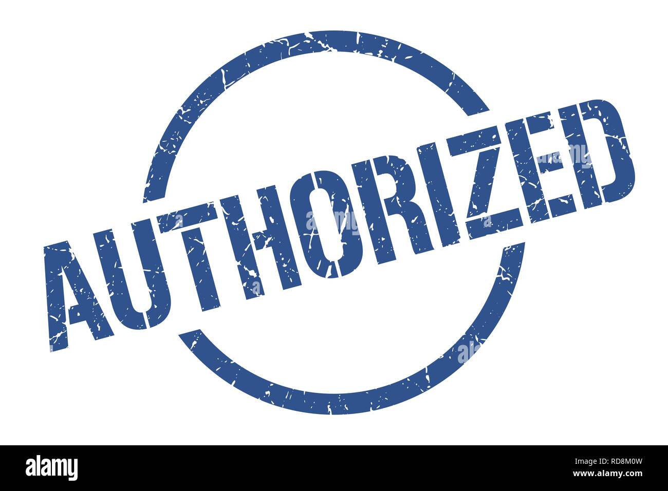authorized blue round stamp Stock Vector Image & Art - Alamy