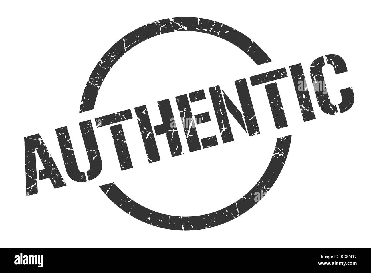 authentic black round stamp Stock Vector Image & Art - Alamy
