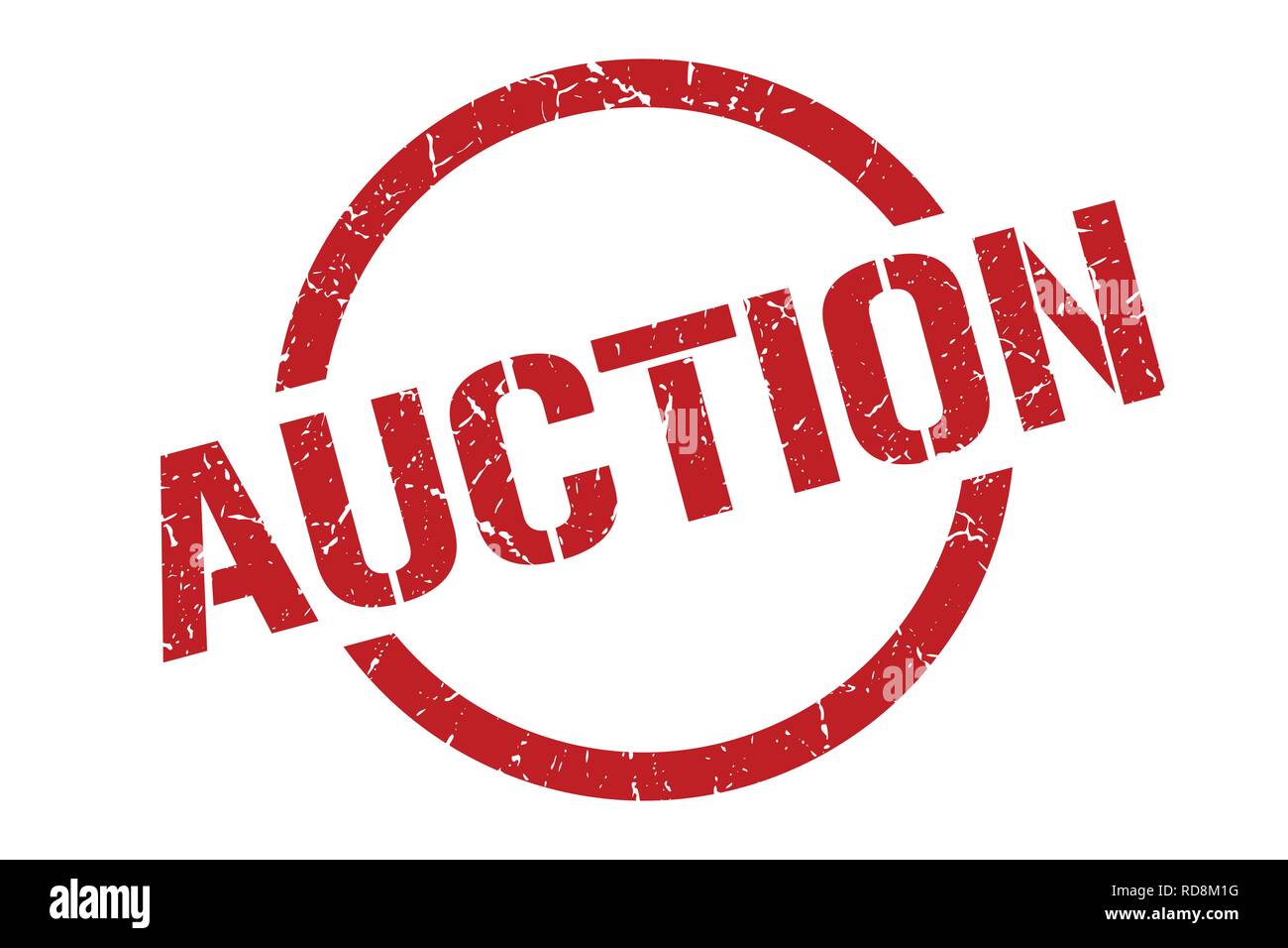 auction red round stamp Stock Vector Image & Art - Alamy