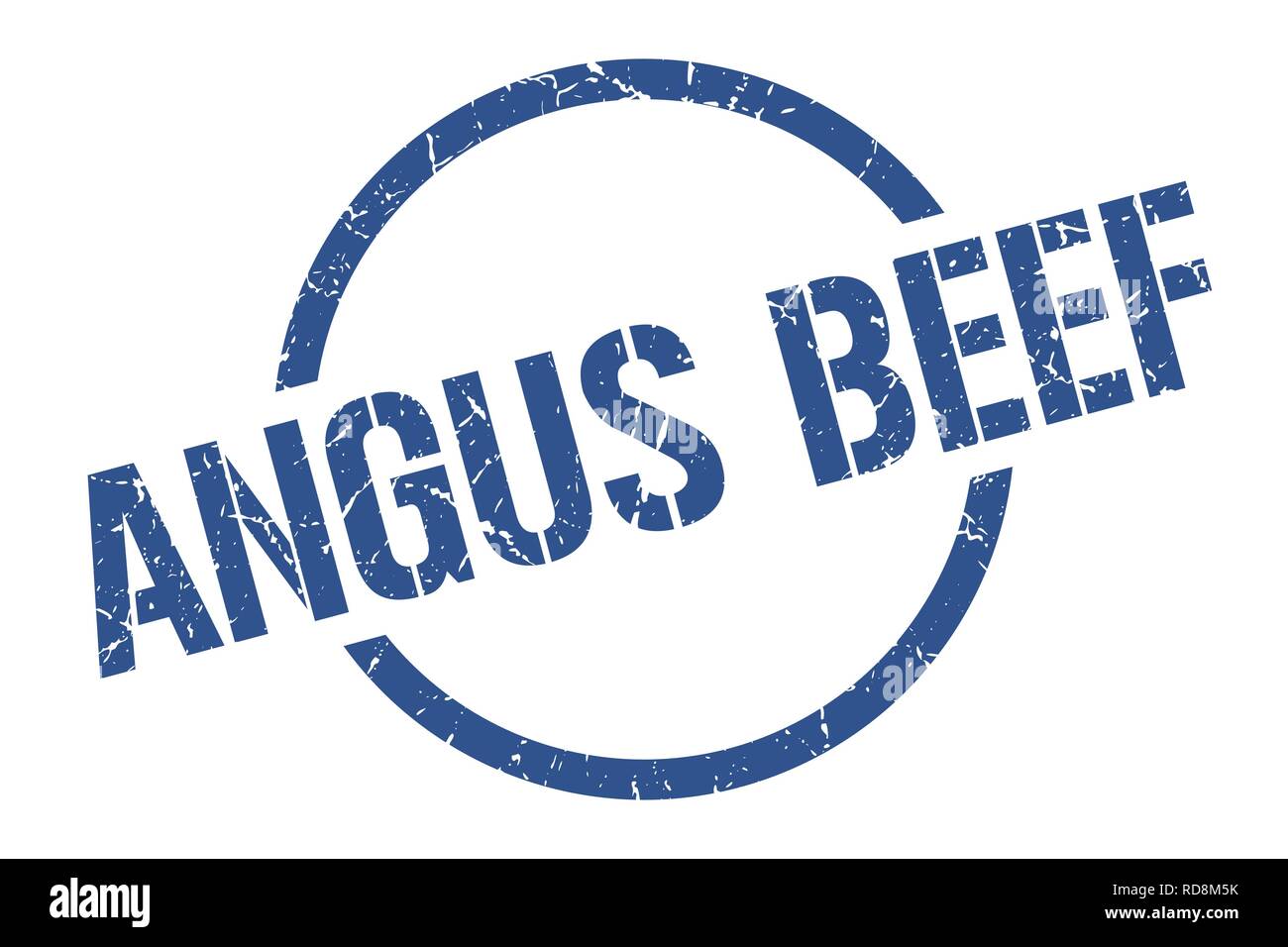 angus beef blue round stamp Stock Vector Image & Art - Alamy