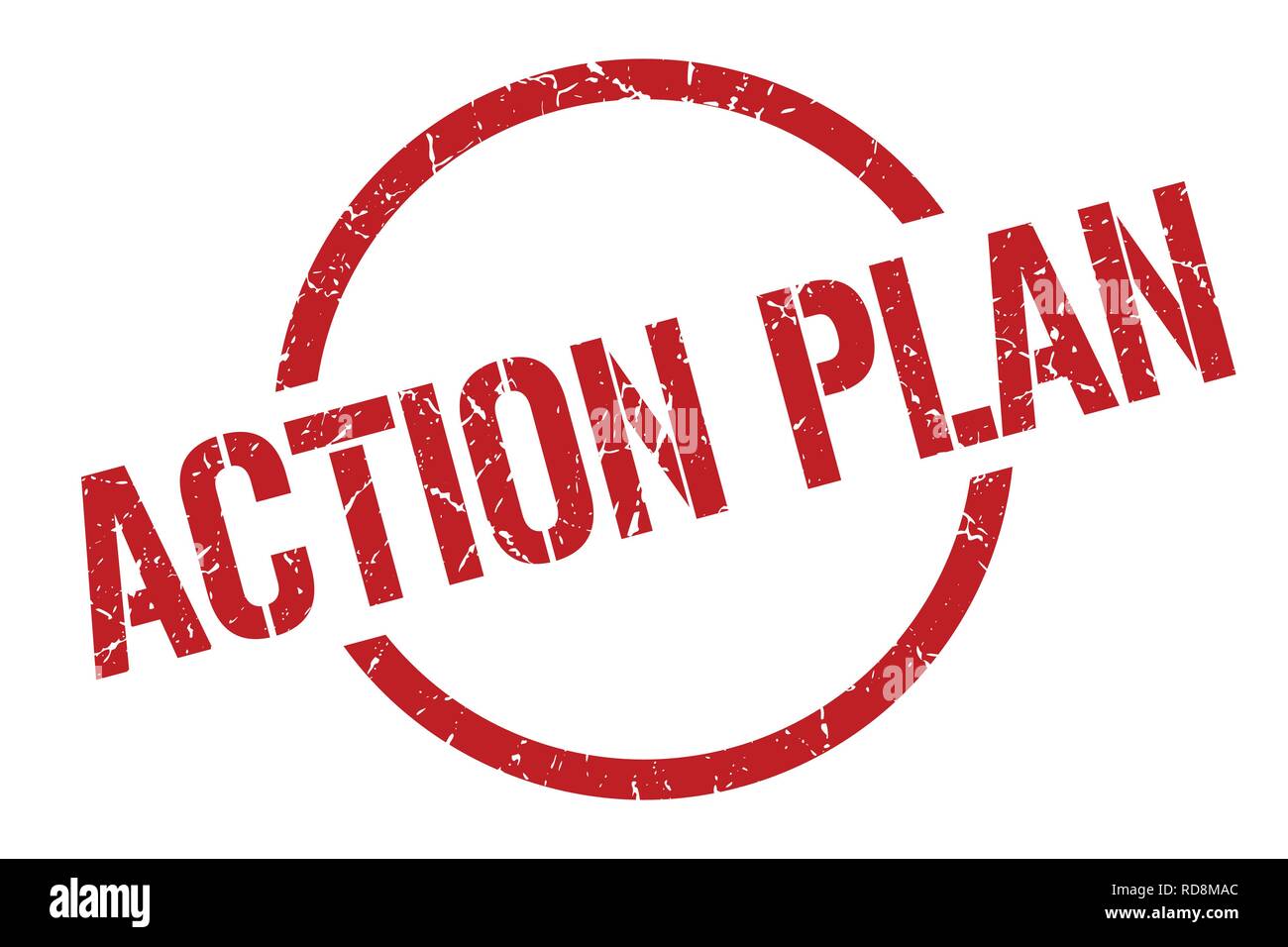 action plan red round stamp Stock Vector Image & Art - Alamy