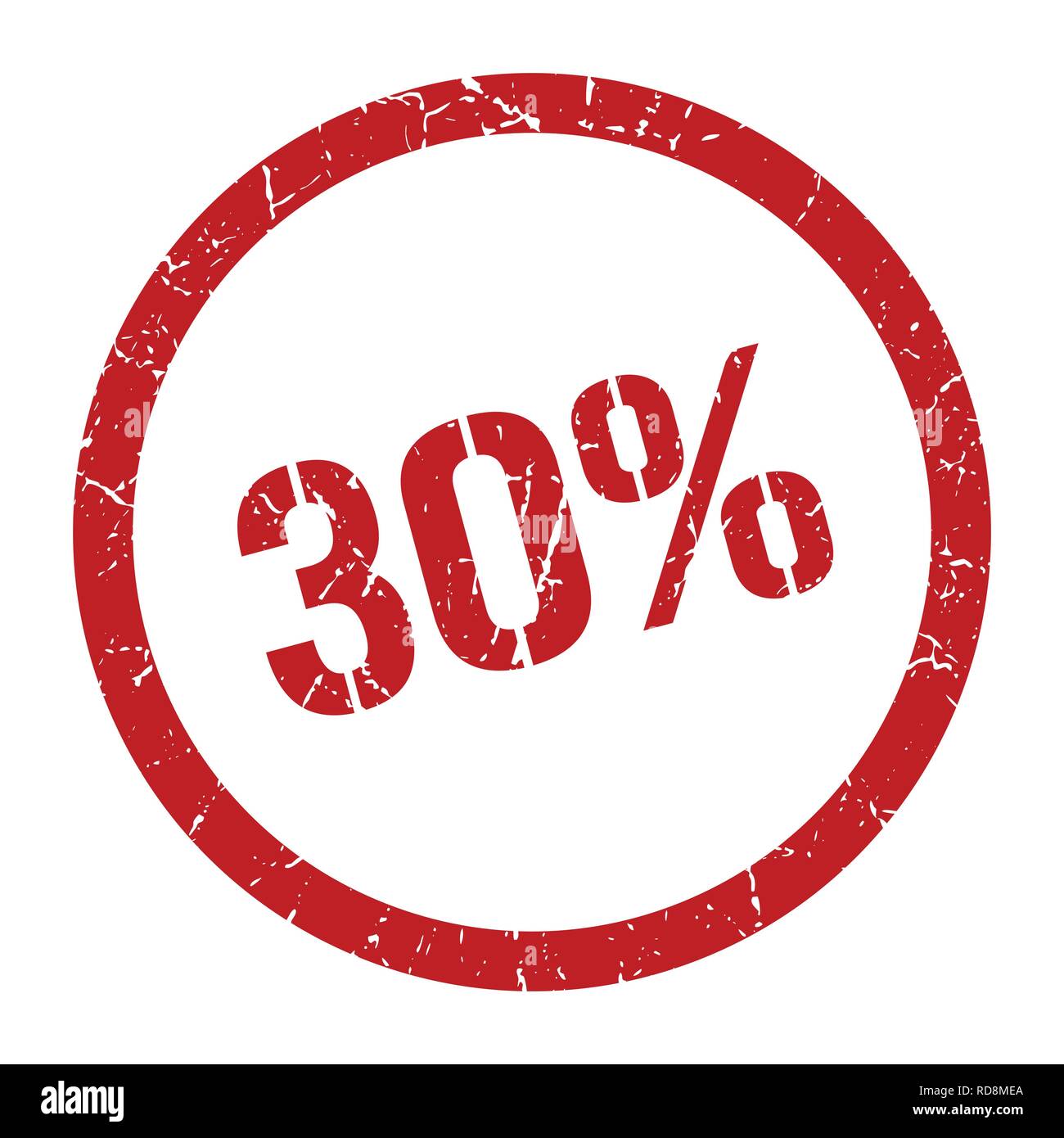 30% red round stamp Stock Vector Image & Art - Alamy