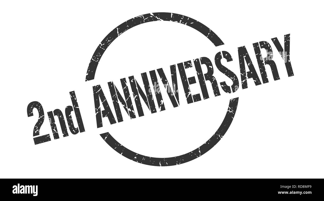 2nd anniversary black round stamp Stock Vector Image & Art - Alamy