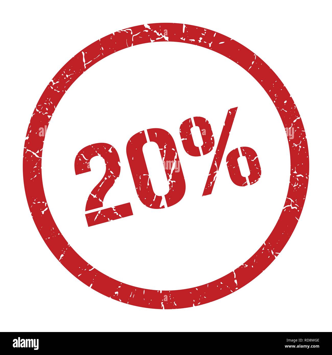 20% red round stamp Stock Vector Image & Art - Alamy