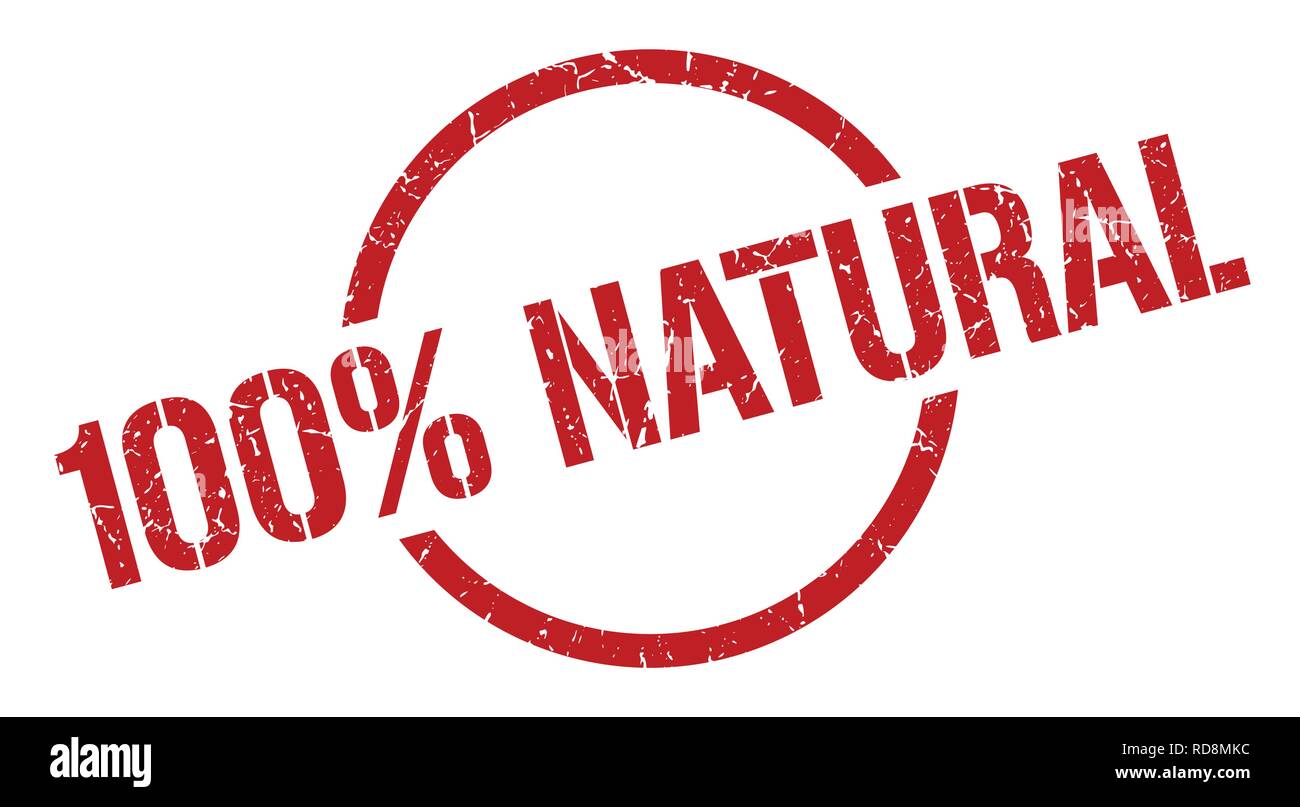 100% natural red round stamp Stock Vector Image & Art - Alamy
