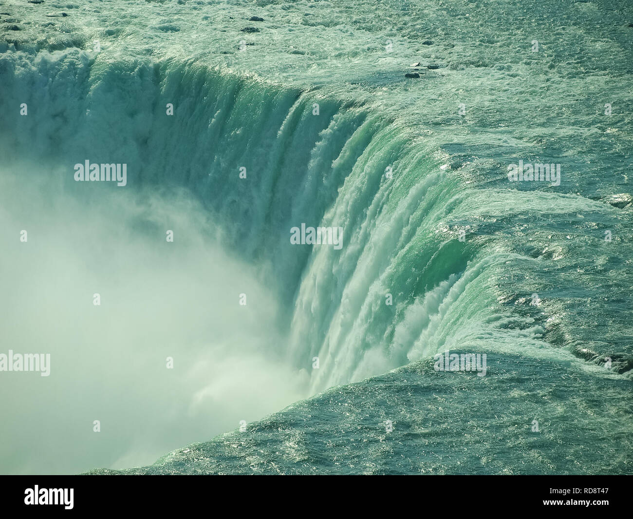 Niagara Falls, a complex of waterfalls on the Niagara River Stock Photo ...