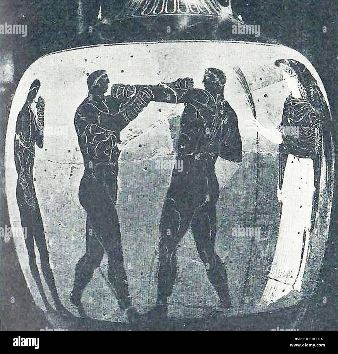 Ancient Greece, Boxers (youths), Panathenaic Amphora Stock Photo - Alamy