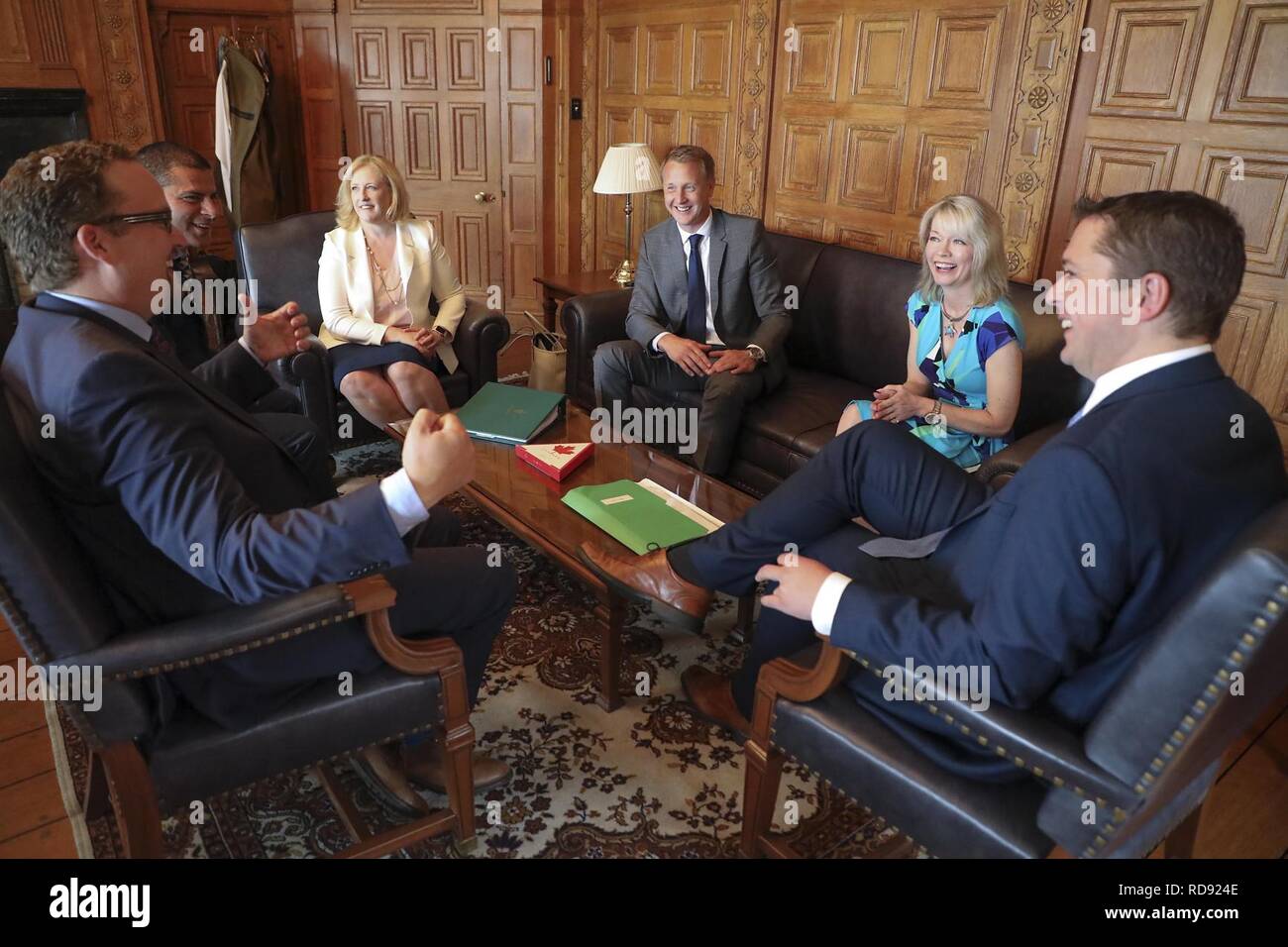 Andrew Scheer and leadership team Stock Photo - Alamy