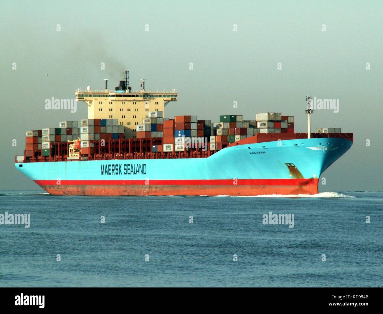 Anna Maersk IMO 9260421 approaching Port of Rotterdam, Holland 24-Jan ...