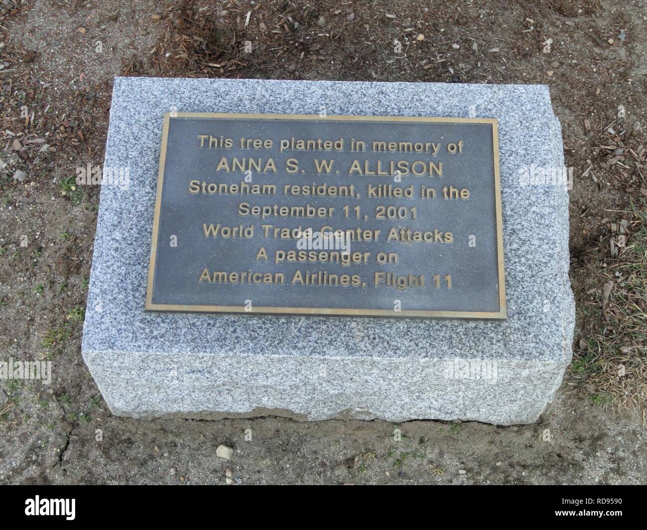 Anna S. W. Allison Memorial - Stoneham, MA Stock Photo - Alamy