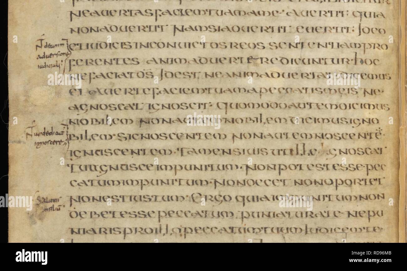 Annotations de Florus de Lyon, fol. 16v Stock Photo - Alamy