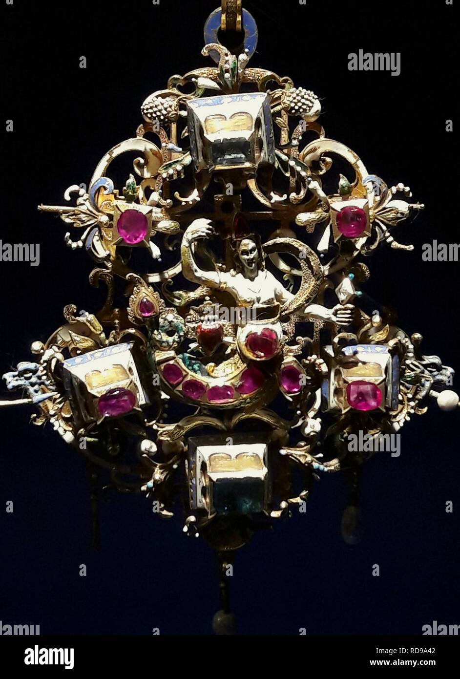 Anonymous Pendant with the figure of Fortune (detail) 01 Stock Photo ...