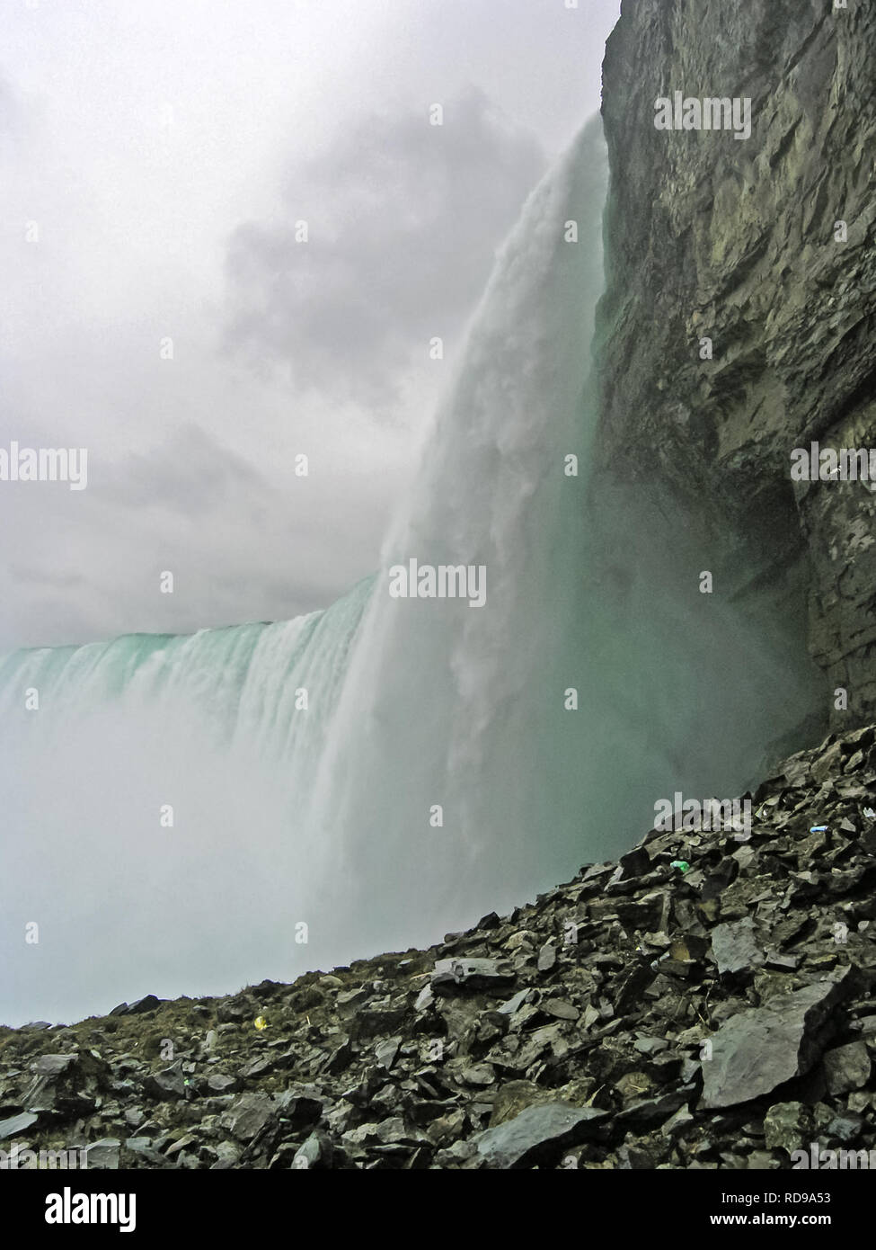 Niagara Falls, a complex of waterfalls on the Niagara River Stock Photo ...