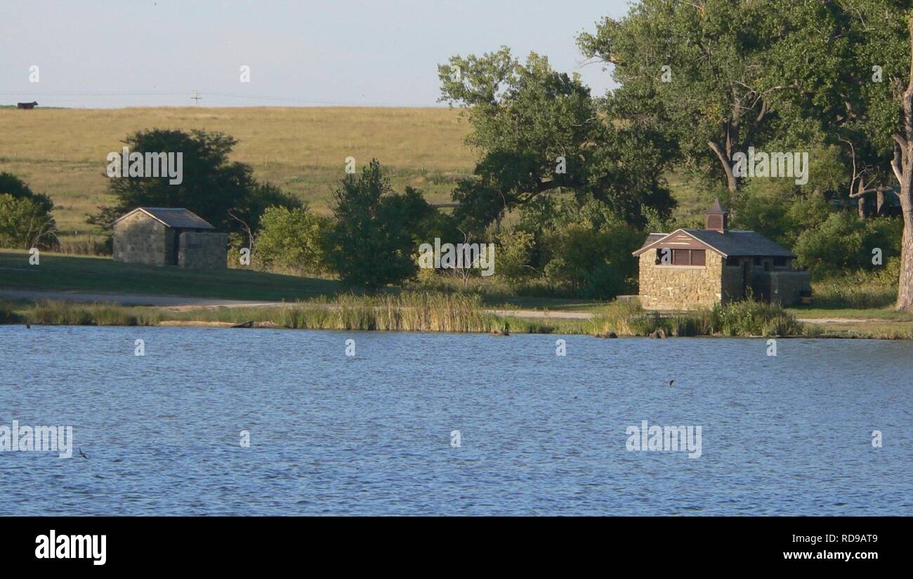 Antelope Lake Park (Graham Co, KS) N shelter 1 Stock Photo - Alamy