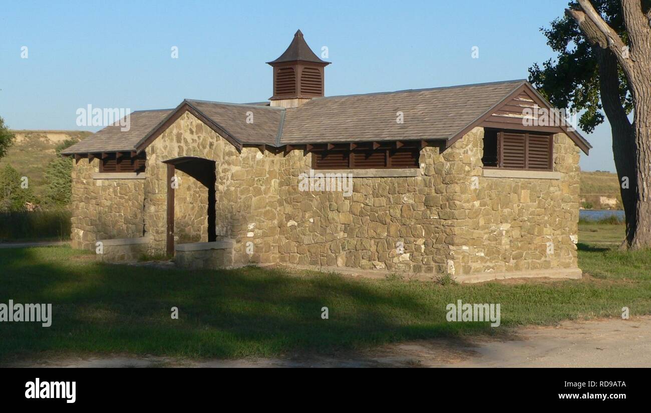 Antelope Lake Park (Graham Co, KS) N shelter 2 Stock Photo - Alamy