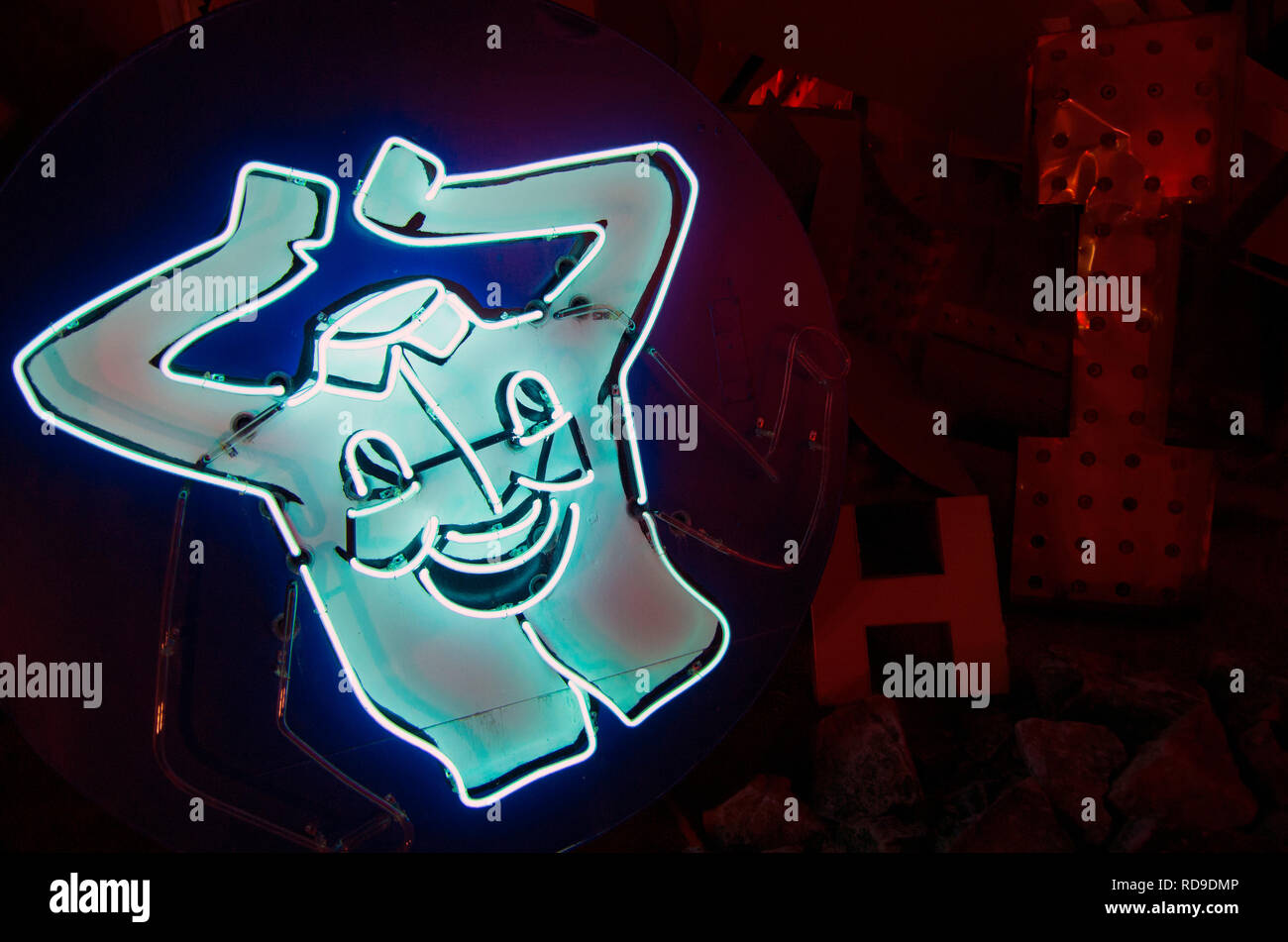 The Neon Museum in Las Vegas has a bone yard of old neon signs from the ...