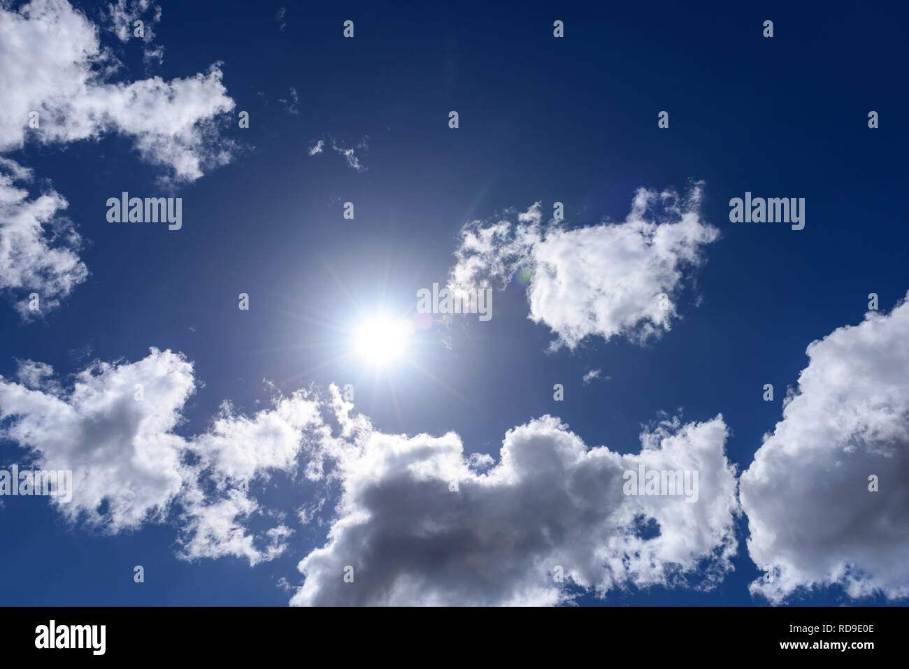 Beautiful white clouds with blue sky. Color shade gradient from white ...