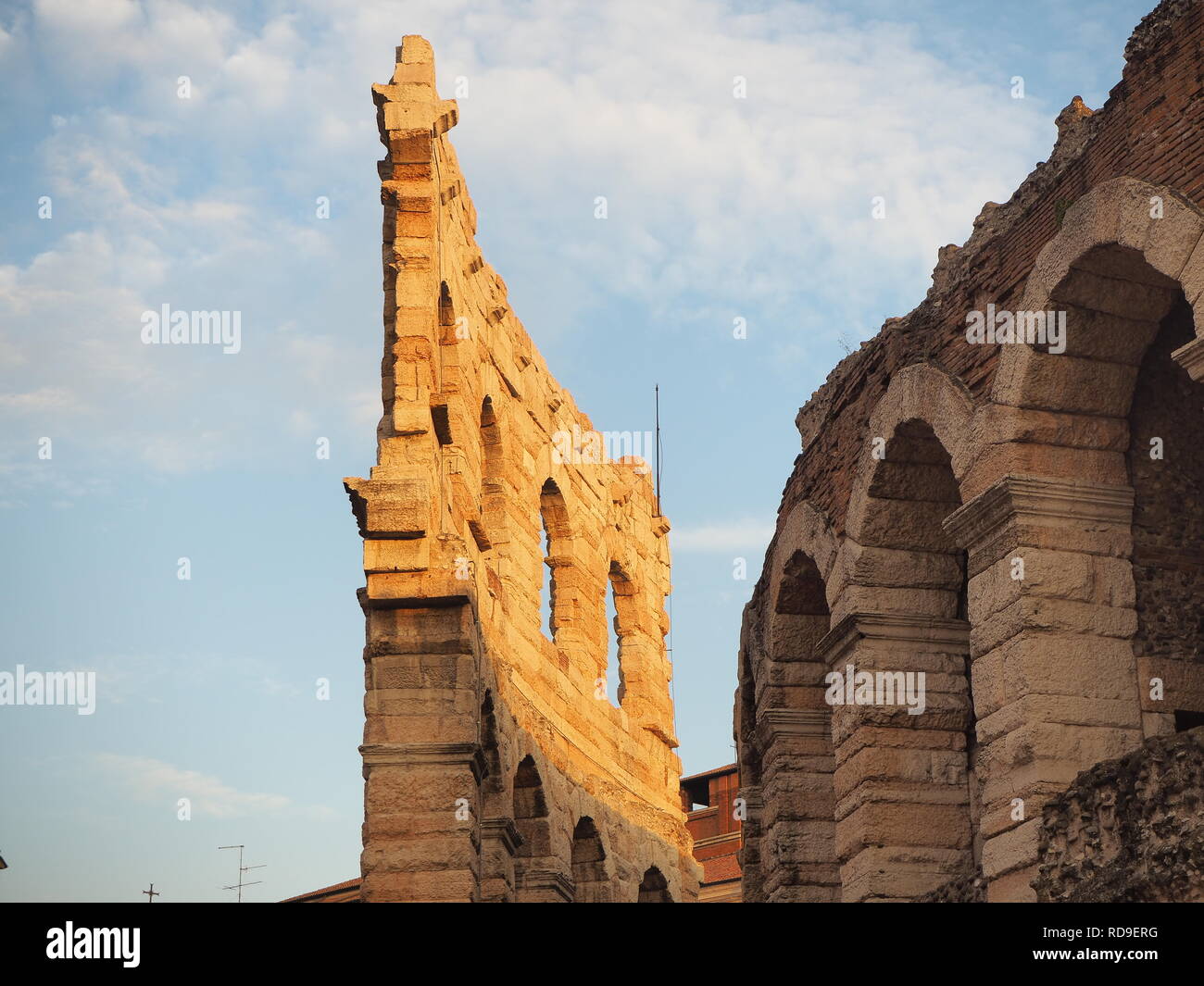 Verona, Italy. The Verona Arena is a Roman amphitheater in the city ...