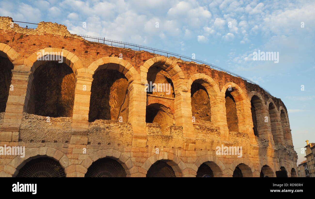 Verona, Italy. The Verona Arena is a Roman amphitheater in the city ...