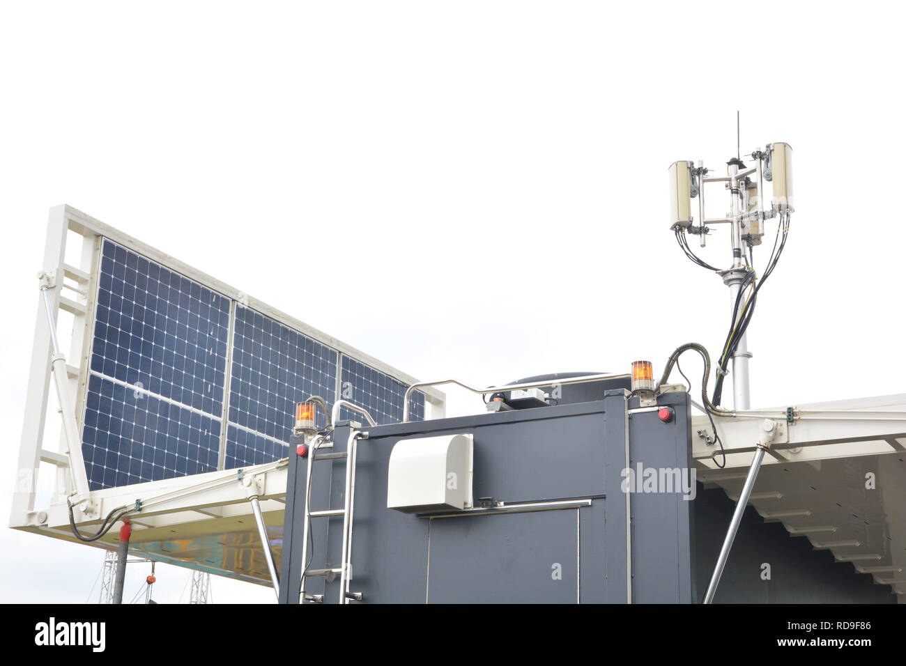 Solar Power or Solar Cell and Phone antenna Stock Photo - Alamy