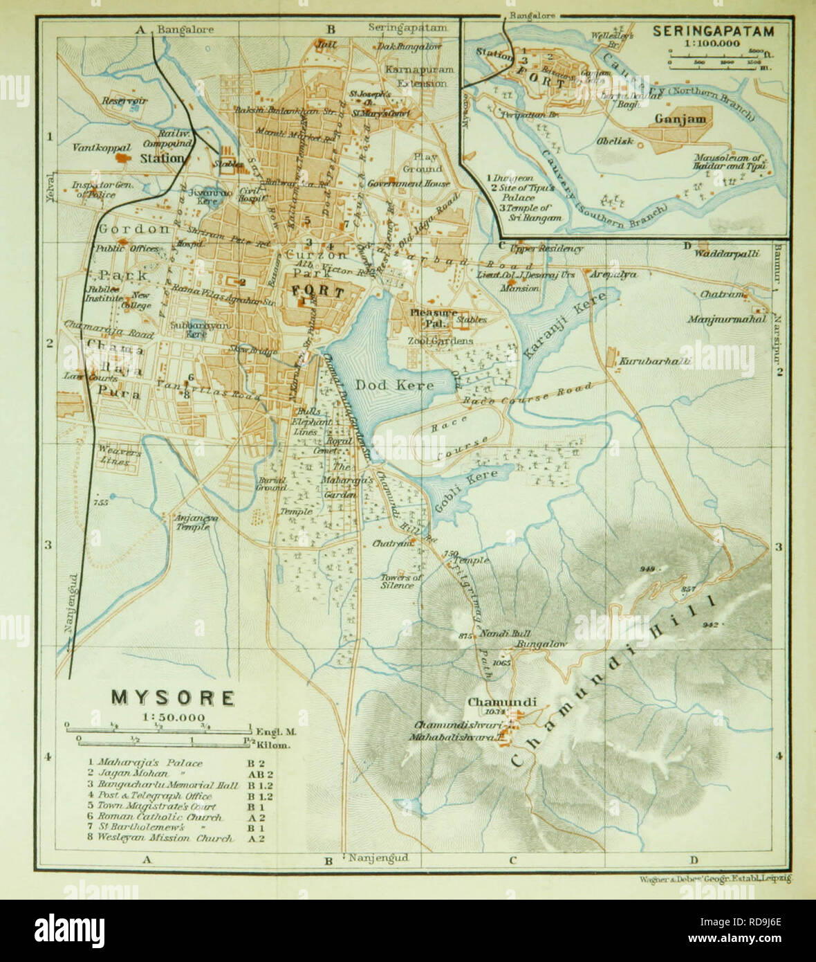 Mysore map hi-res stock photography and images - Alamy