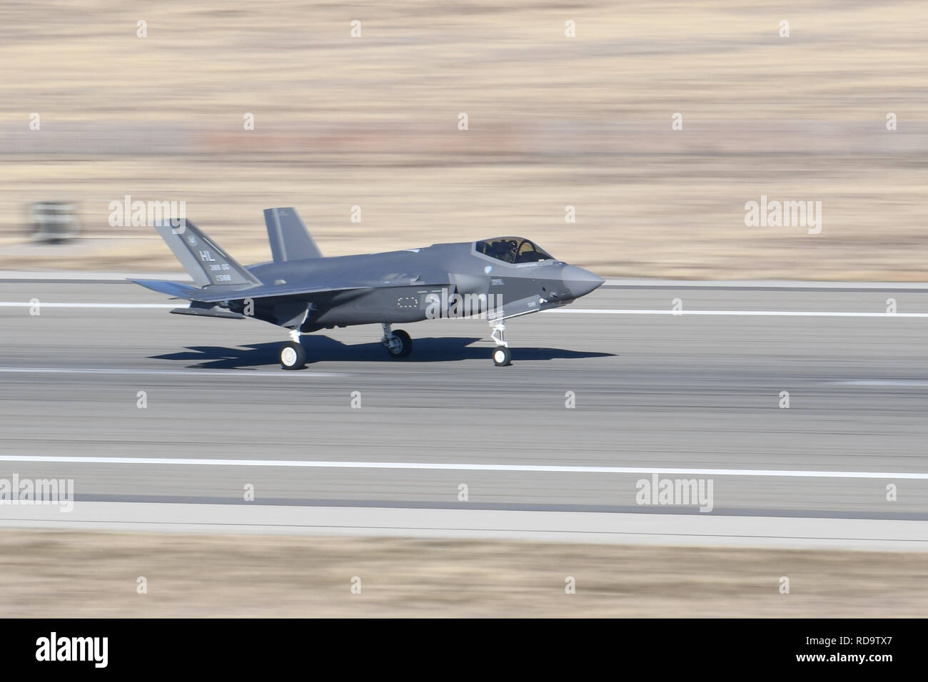 An F-35 Lightning II performs aerial maneuvers during a combat power ...