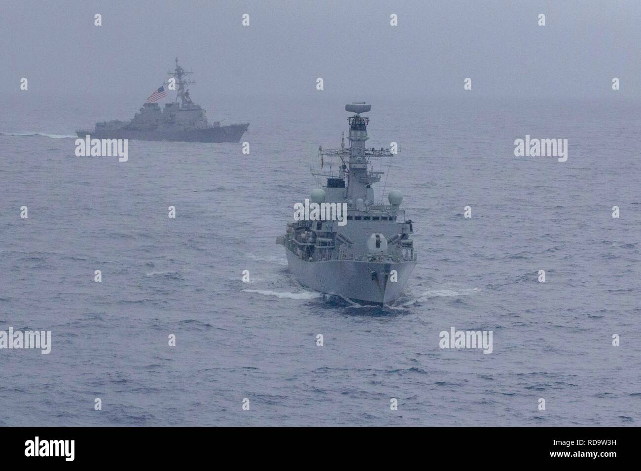 190115-N-WK982-1420 SOUTH CHINA SEA (Jan. 15, 2018) The Arleigh Burke ...